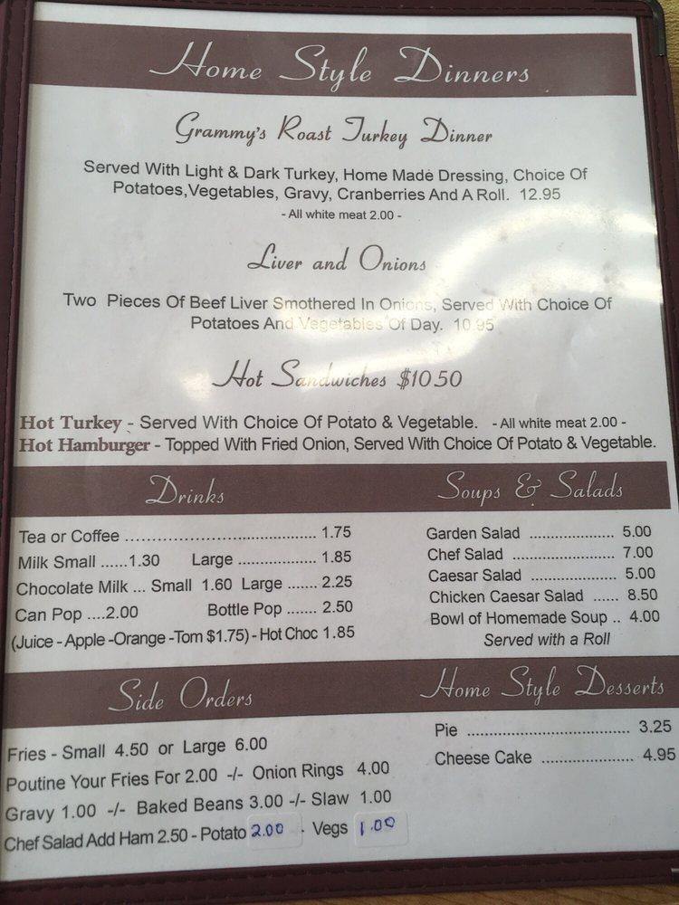 Menu at Barb's Family Diner, Westville, N Main St