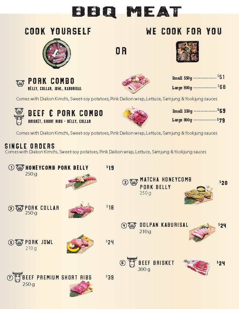 Menu at Dolpan Seoul BBQ, Richmond, Sexsmith Rd #1123