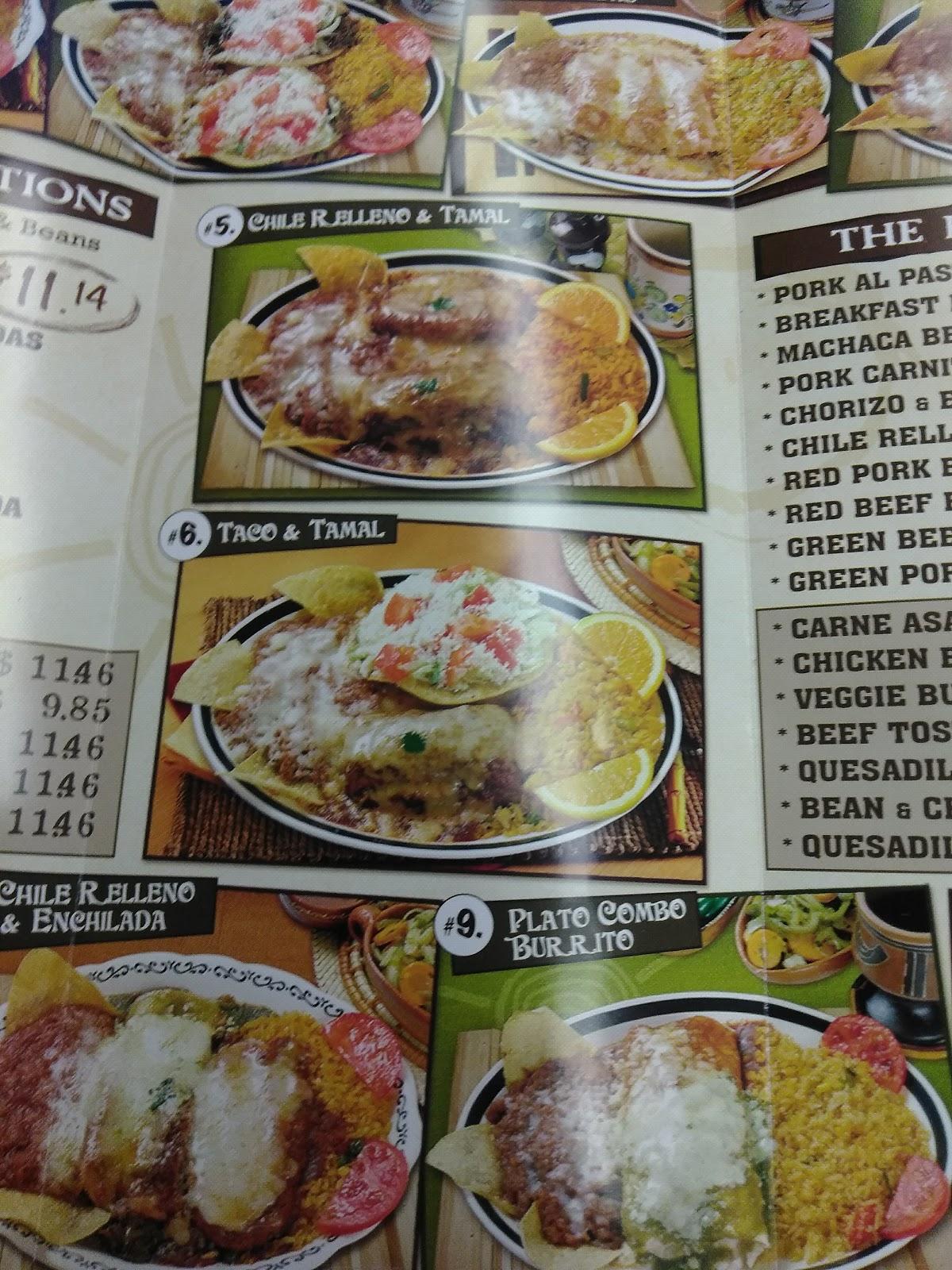 Menu at Los Tacos restaurant, West Hollywood