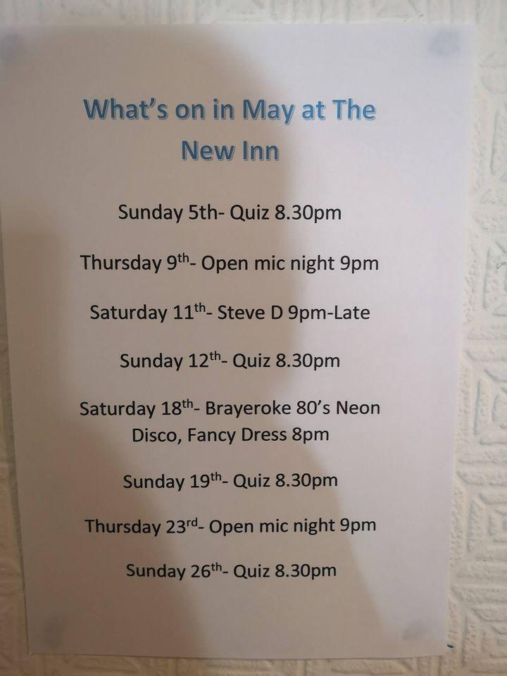 Menu at The New Inn Park Bottom pub & bar, Redruth