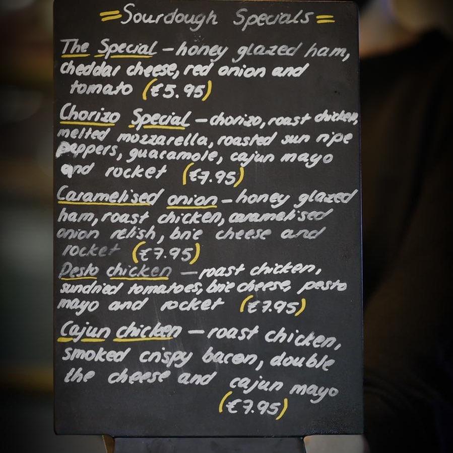 Menu at Days Bazaar Mullingar cafe, Mullingar