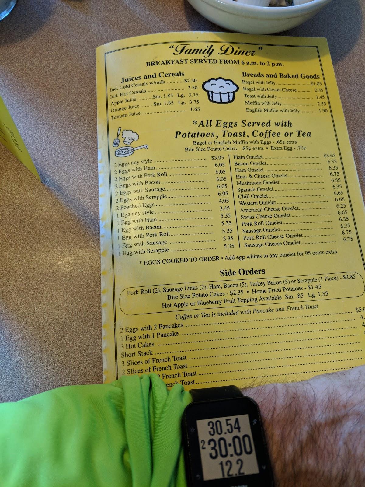 Menu at White Haven Family Diner restaurant, White Haven