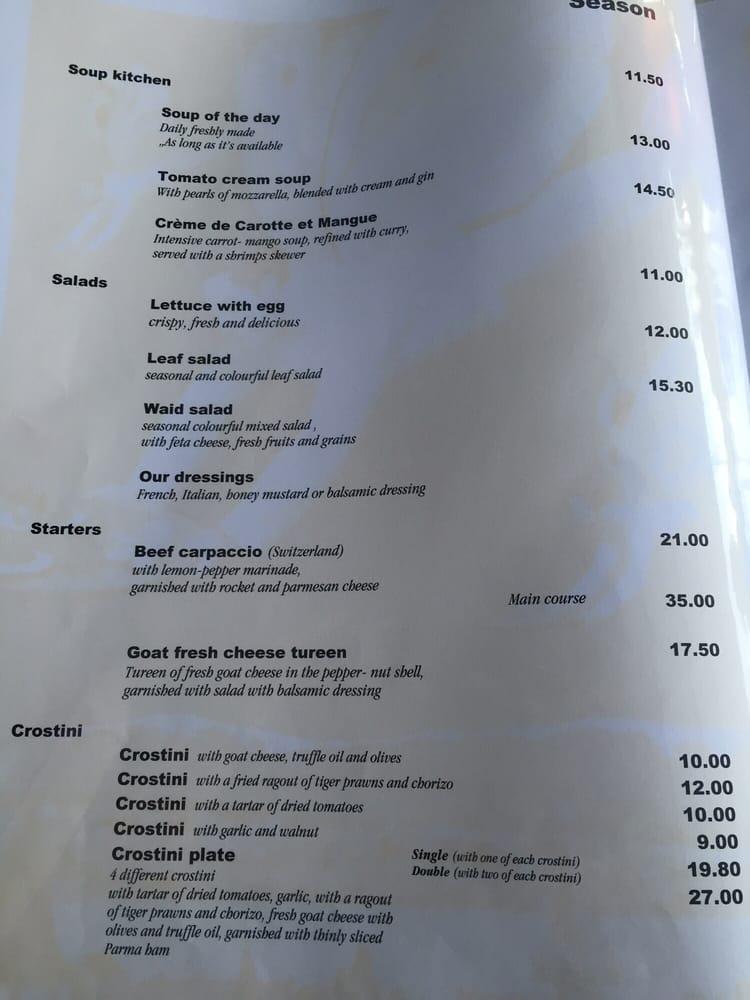 Speisekarte von Restaurant Die Waid, Zürich