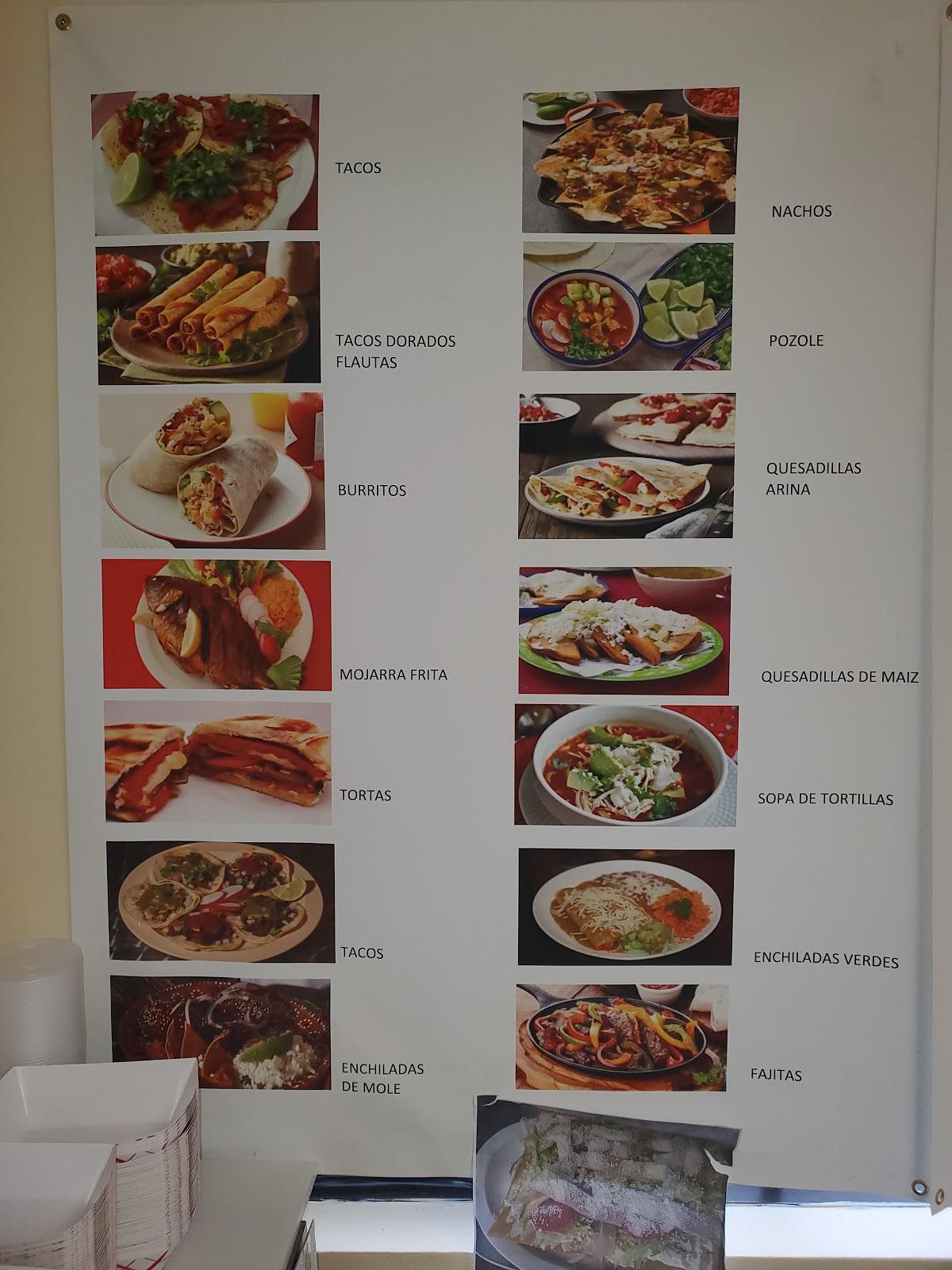 Menu at La Chabelita Taqueria restaurant, Beaverton