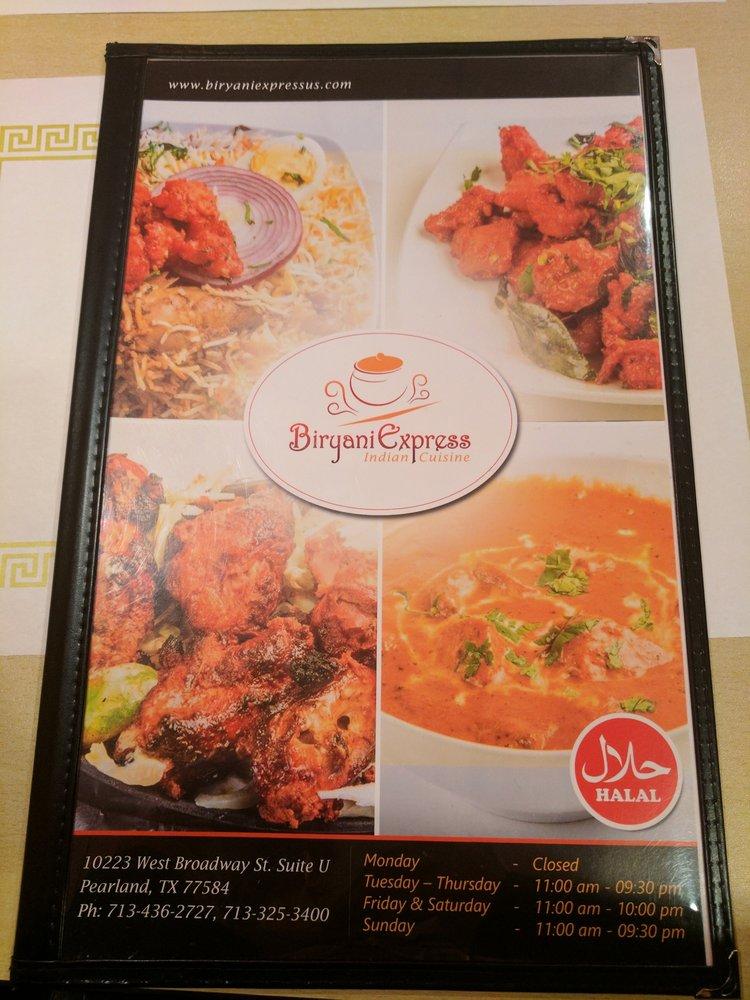 Menu at Biryani Express restaurant, Pearland, Broadway St U