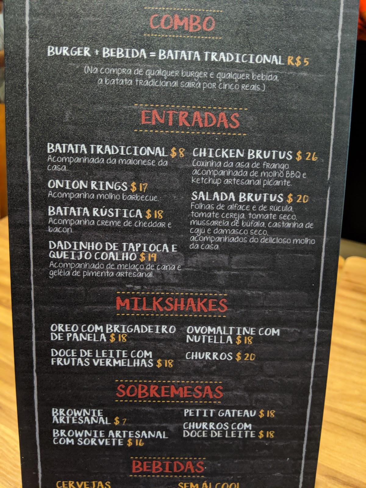 Menu em Brutus Burger & Beer - Pituba restaurante, Salvador