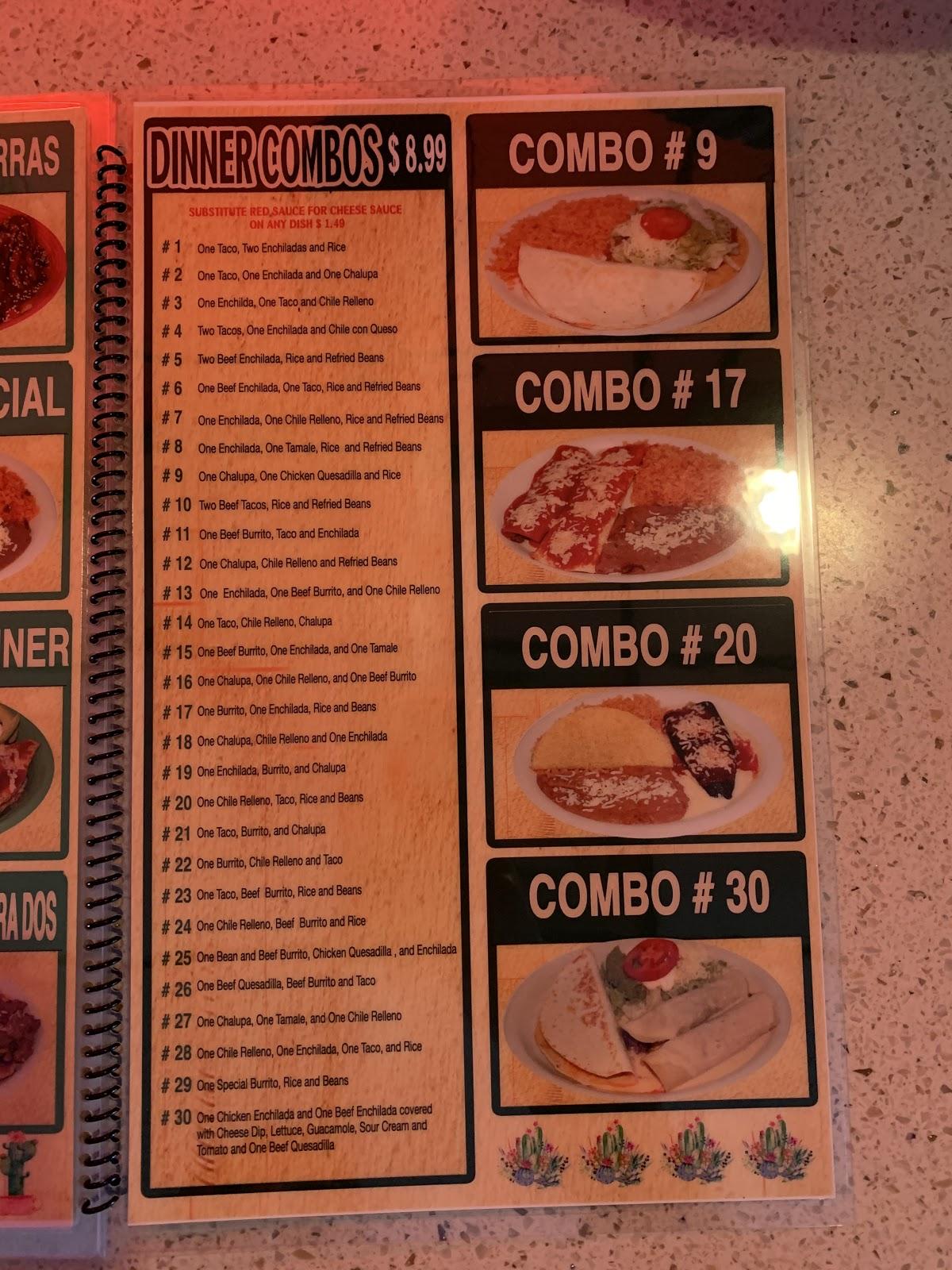 Menu at Cielito Lindo restaurant, Springfield, S Campbell Ave