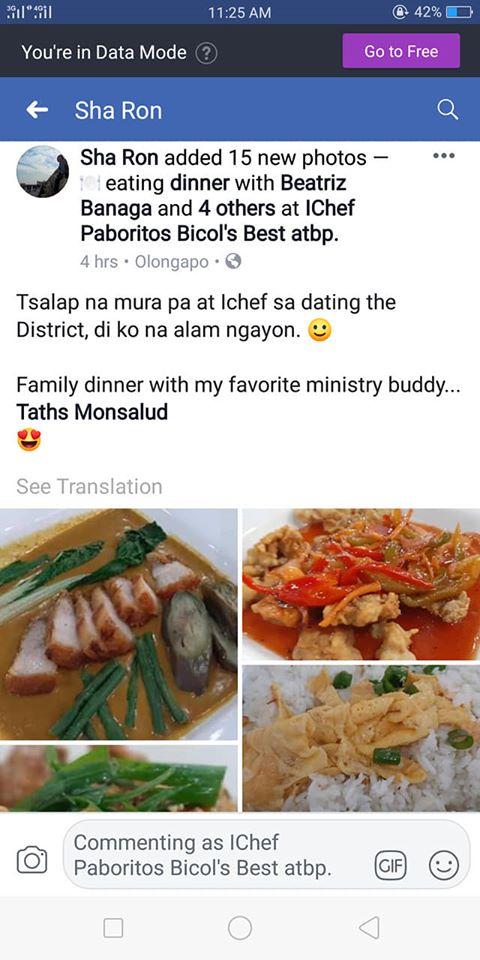 Menu at IChef Paboritos Bicol's Best atbp. restaurant, Olongapo