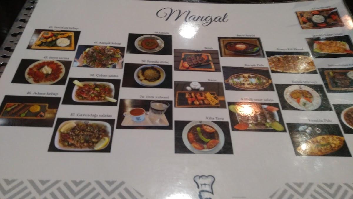 Menu at Mangal restaurant, Łódź