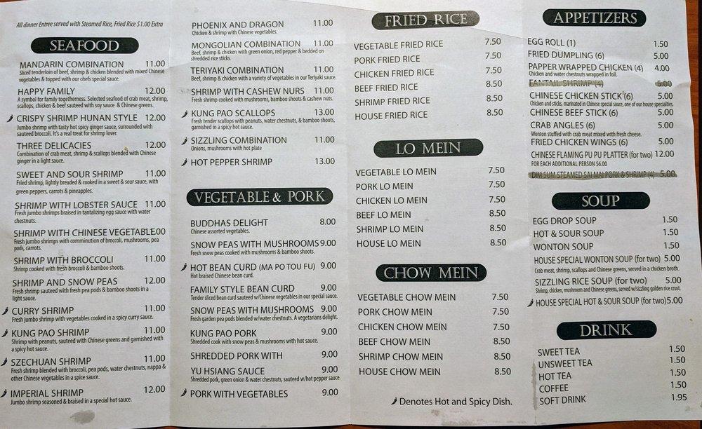 Menu at Royal Kitchen Chinese Food restaurant, Rainbow City