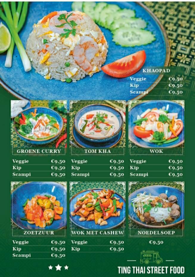 Menu at Ting Thai Street Food, Sint-Truiden