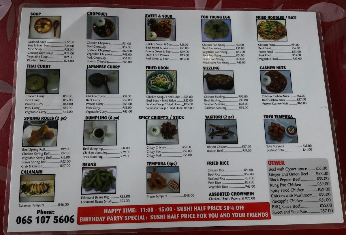 Menu at Kakami Restaurant & Take Away, Boksburg