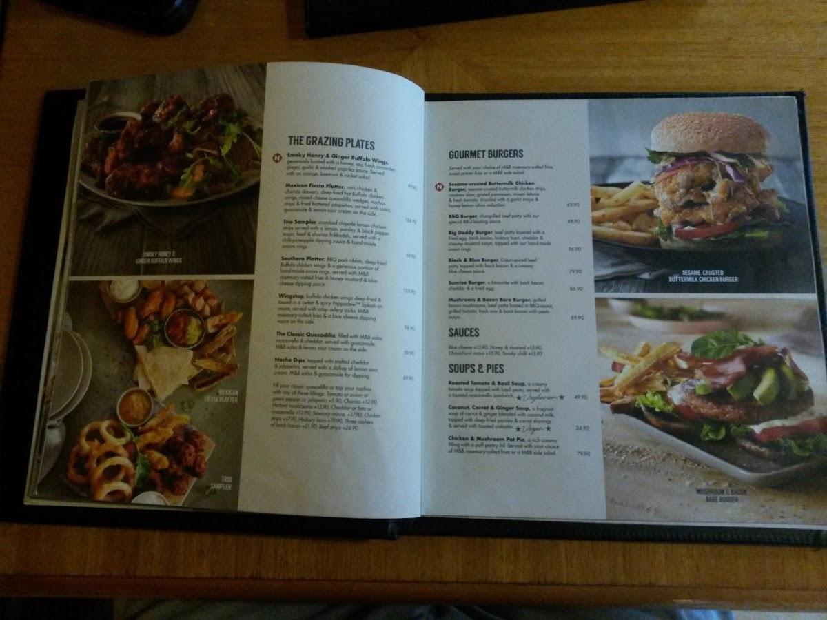 Menu at Mugg & Bean restaurant, Richards Bay