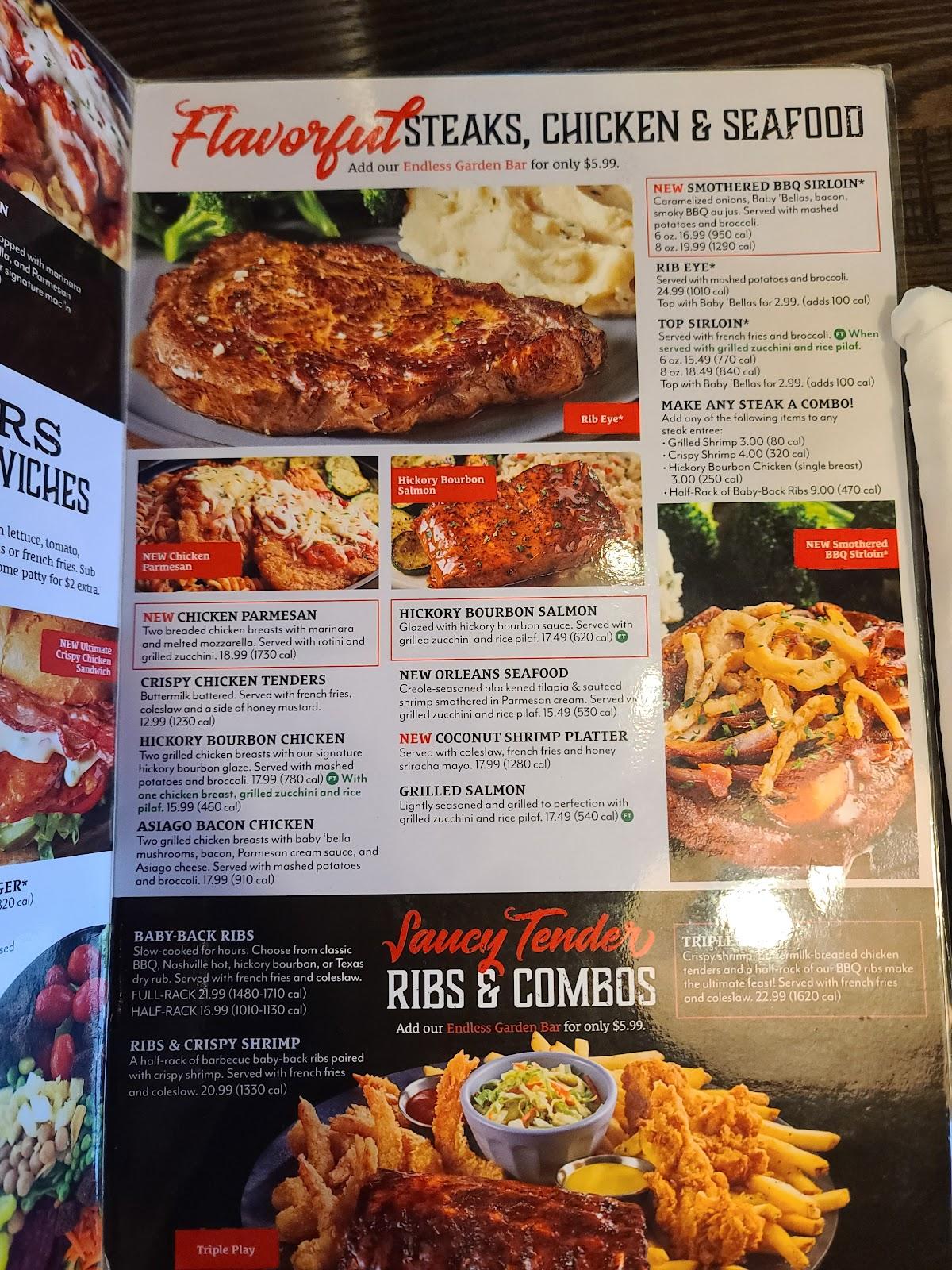 Menu at Ruby Tuesday restaurant, Lady Lake, Main St