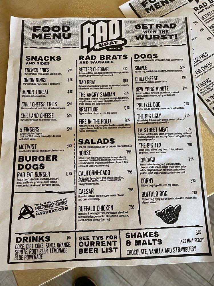 Menu at Red Brat pub & bar, Dana Point