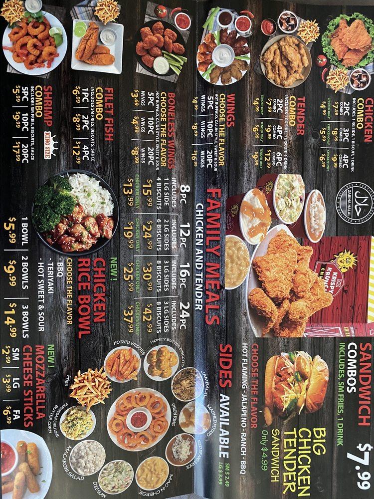 Menu at CfChicken fast food, Anaheim