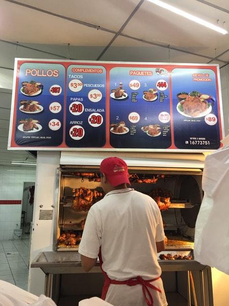 Menu at EL POLLO ROJO restaurant, Guadalajara