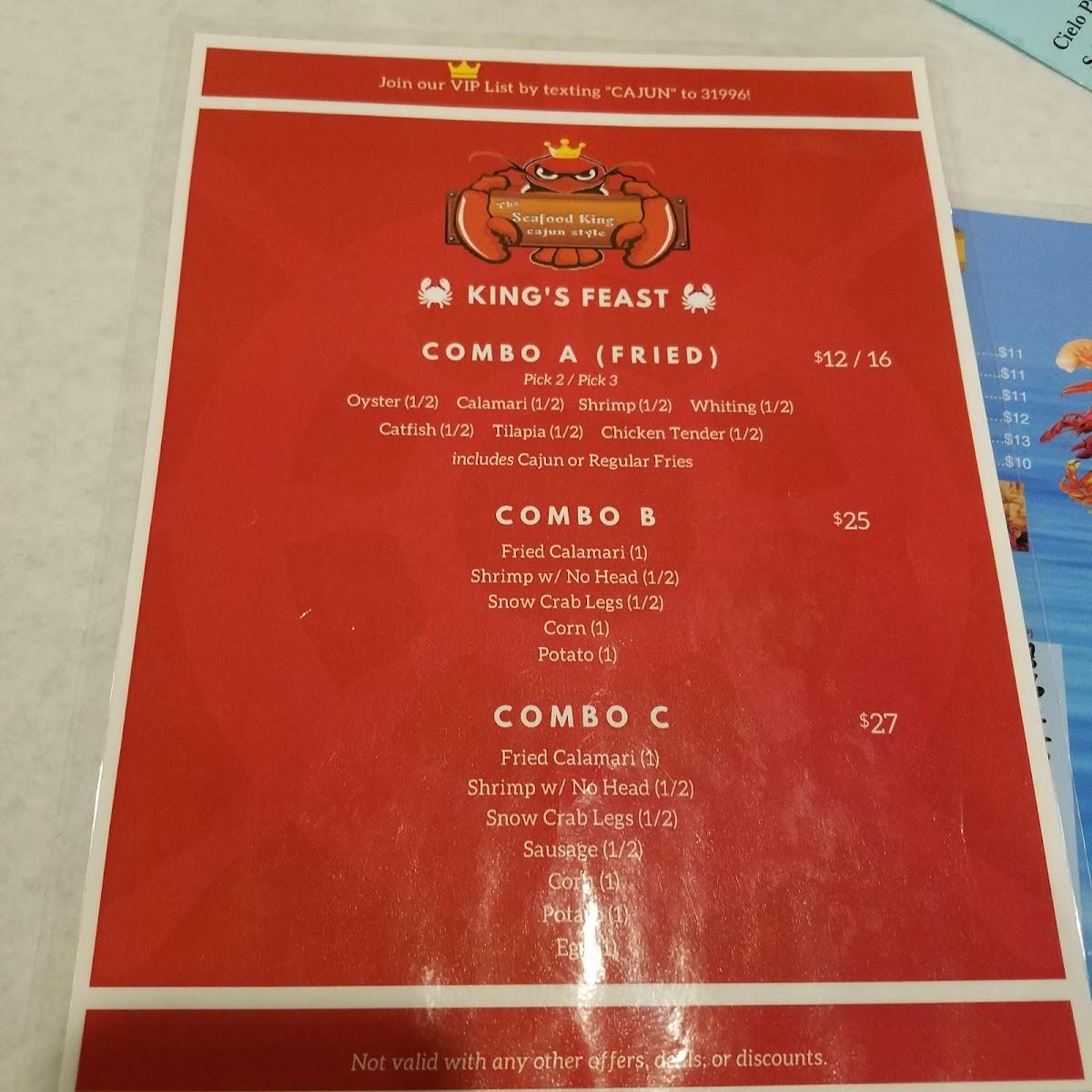 Menu at The Seafood King restaurant, Homewood, 180 State Farm Pkwy
