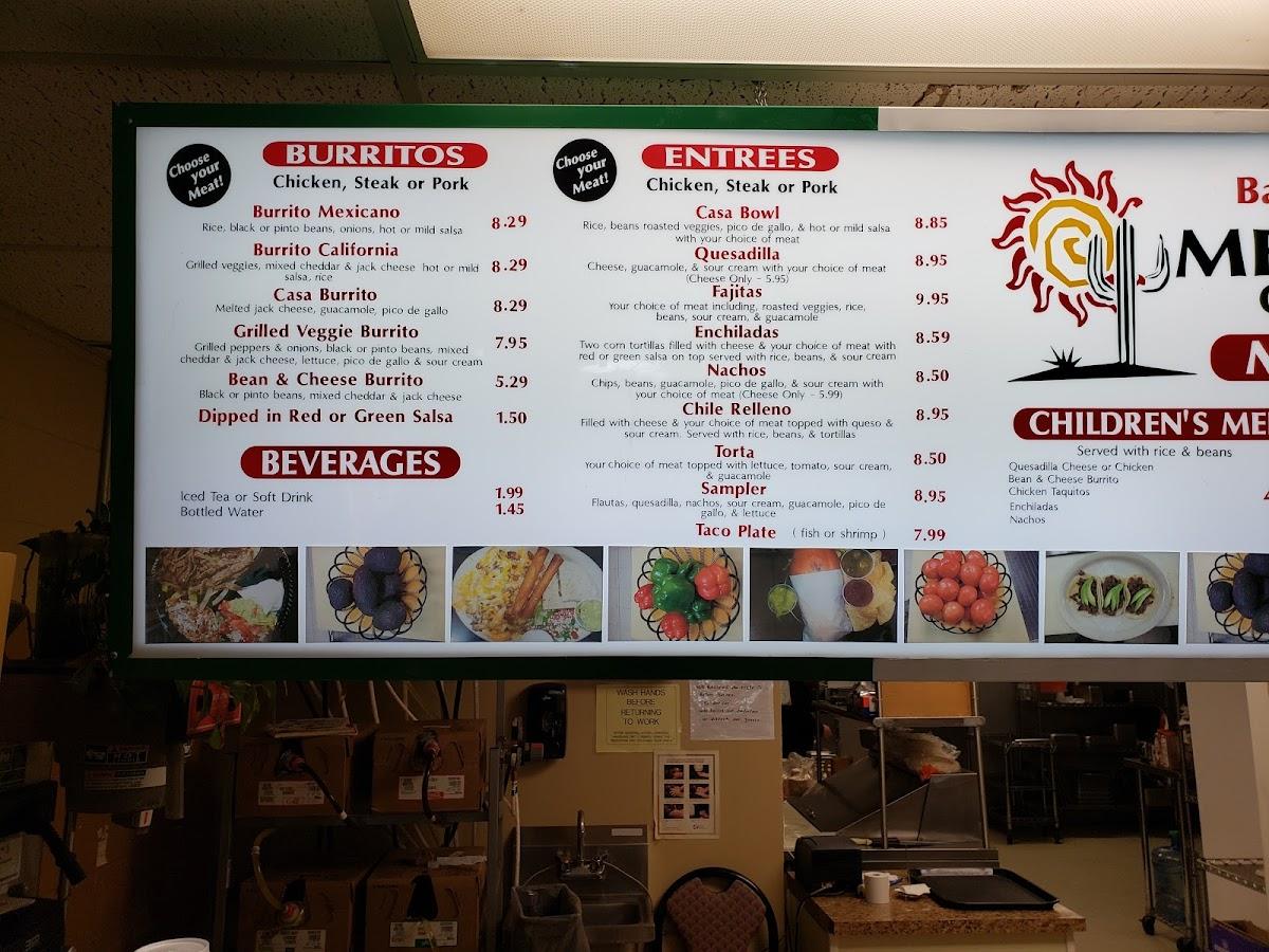 Menu at Baja Street Mexican Grill restaurant, Bridgeport