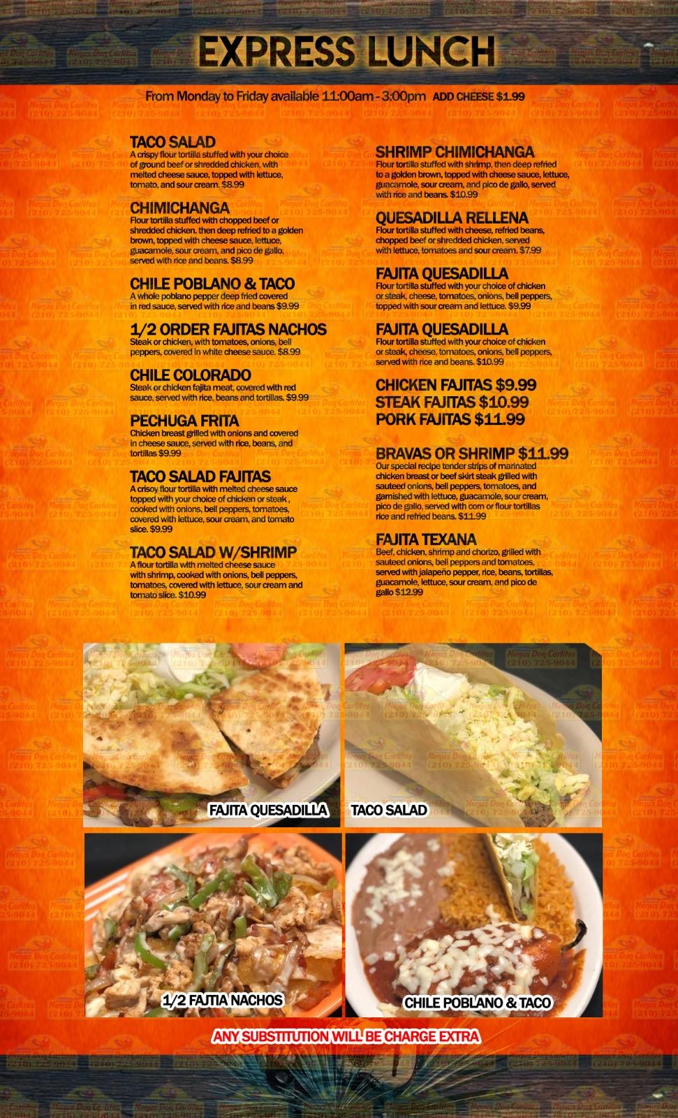 Menu at Guadalajara Mexican Grill New Iberia desserts, New Iberia