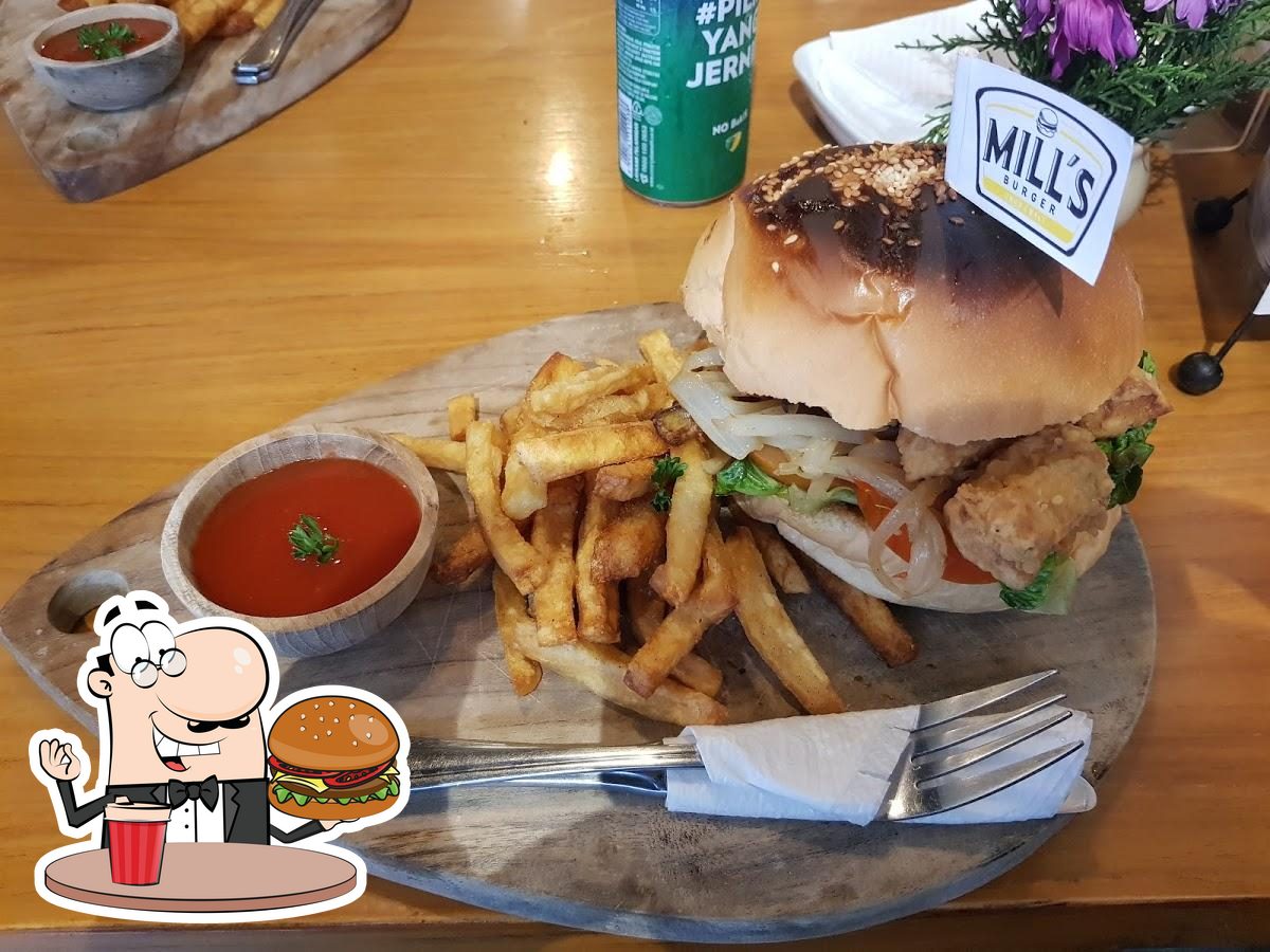 Mill's Burger restaurant, Ubud, Jl. Dewisita No.10 - Restaurant menu ...