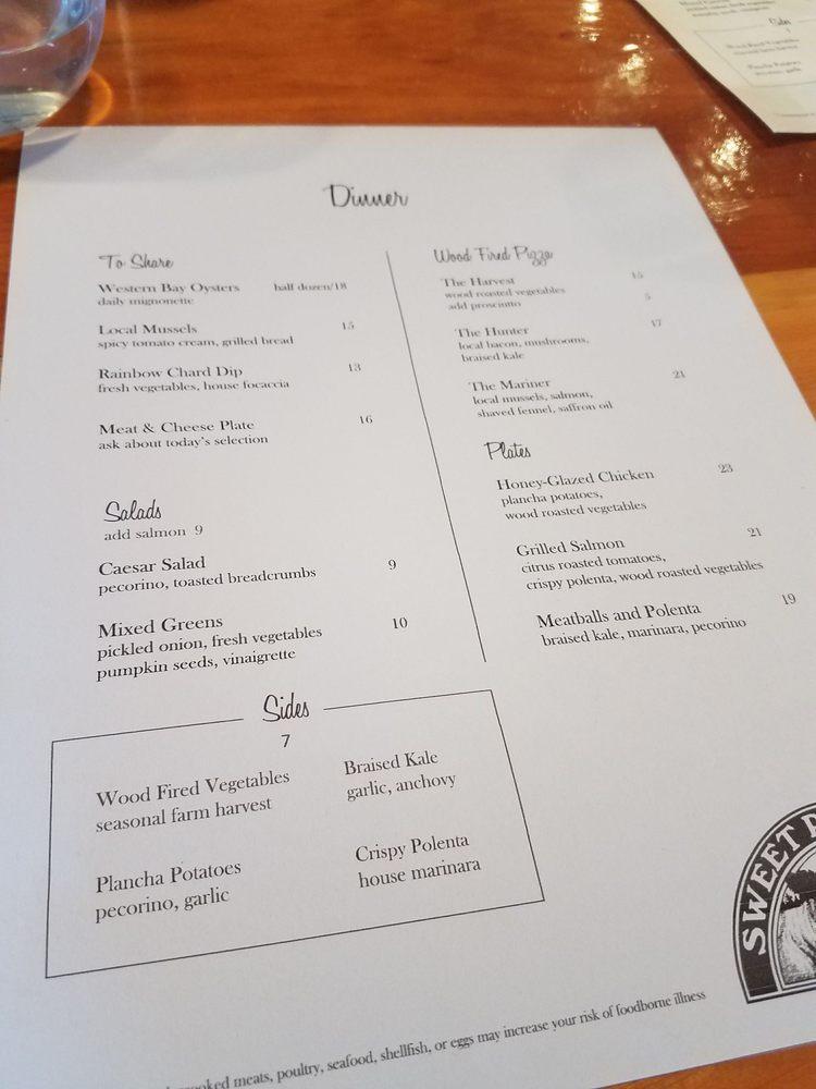 Menu at Sweet Pea's Farm Kitchen pub & bar, Bar Harbor, 854 ME-3