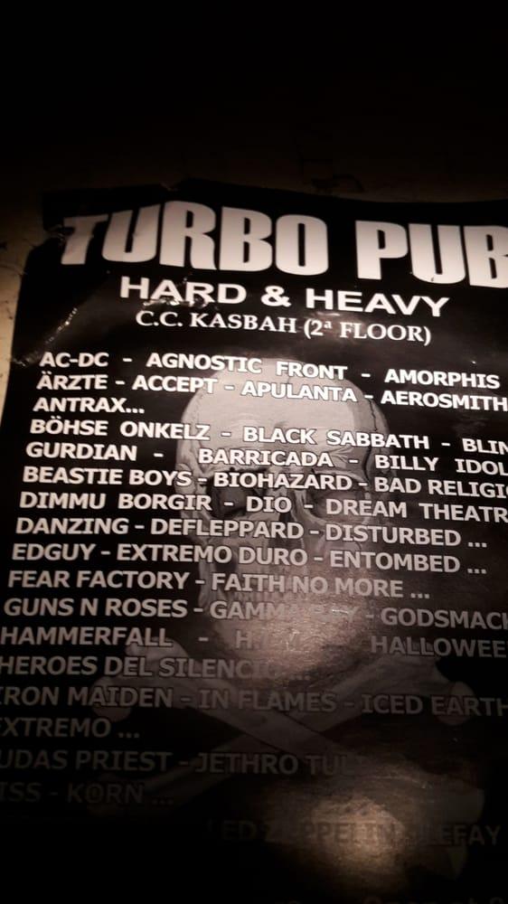 Menu at Turbo Pub, Maspalomas, Avda. Gran Canaria