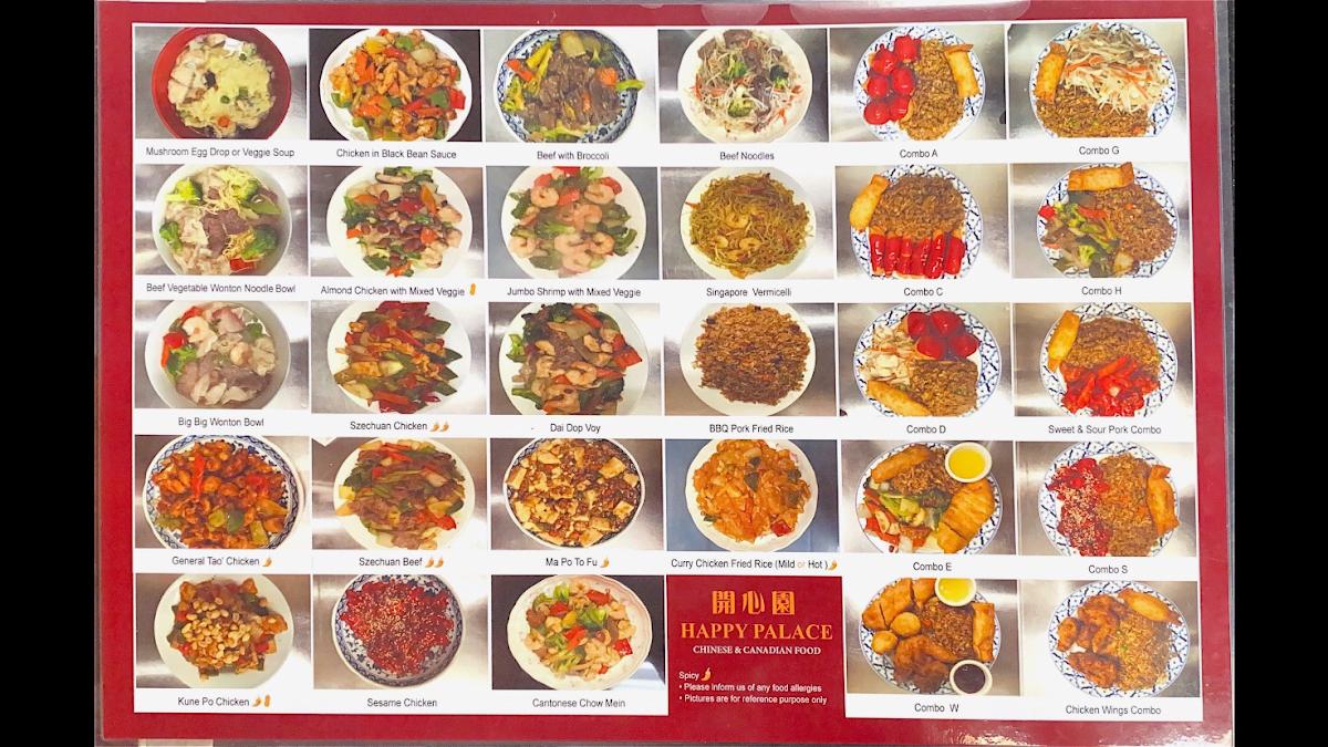 Menu at Happy Palace Chinese And Canadian Restaurant, Peterborough