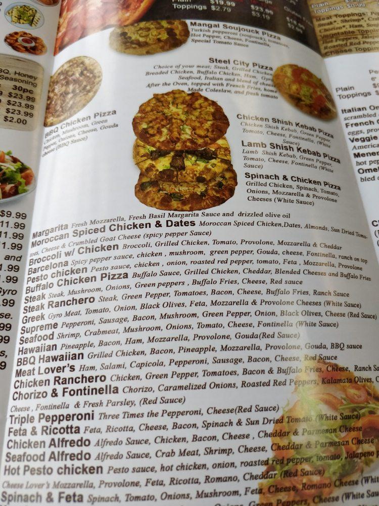 Menu at Ephesus Mediterranean Kitchen pizzeria, Aspinwall