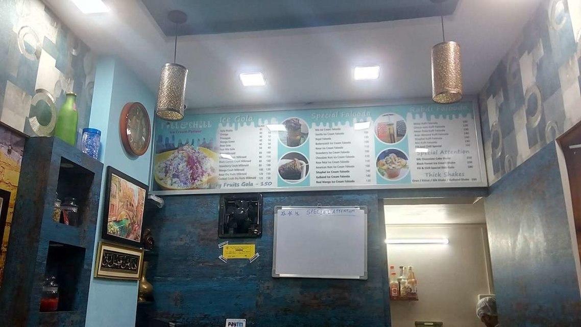 Menu at Fill & Chill Ice-cream Parlor, Mumbai