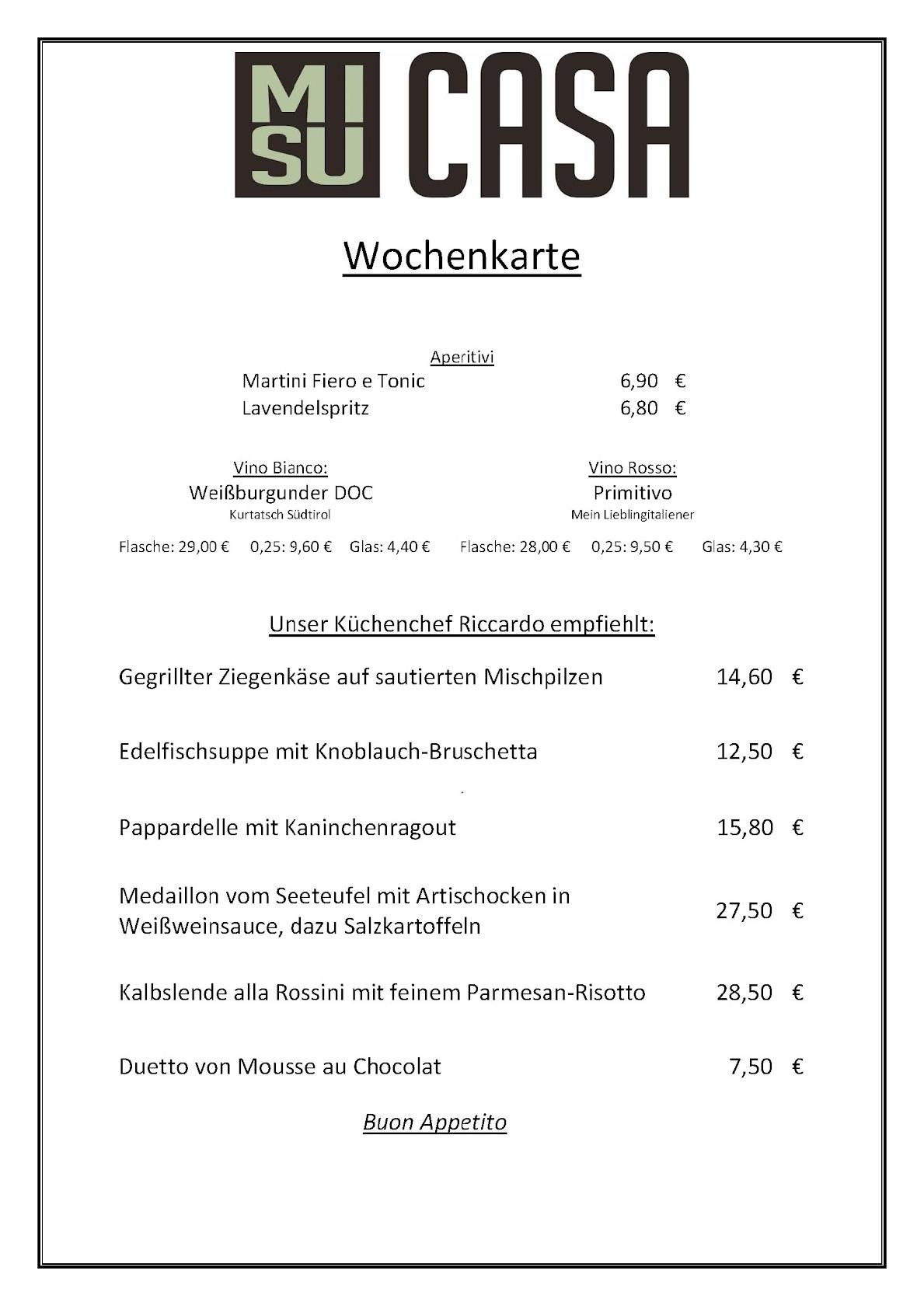 Speisekarte von Mi Casa Su Casa pub & Bar, Planegg