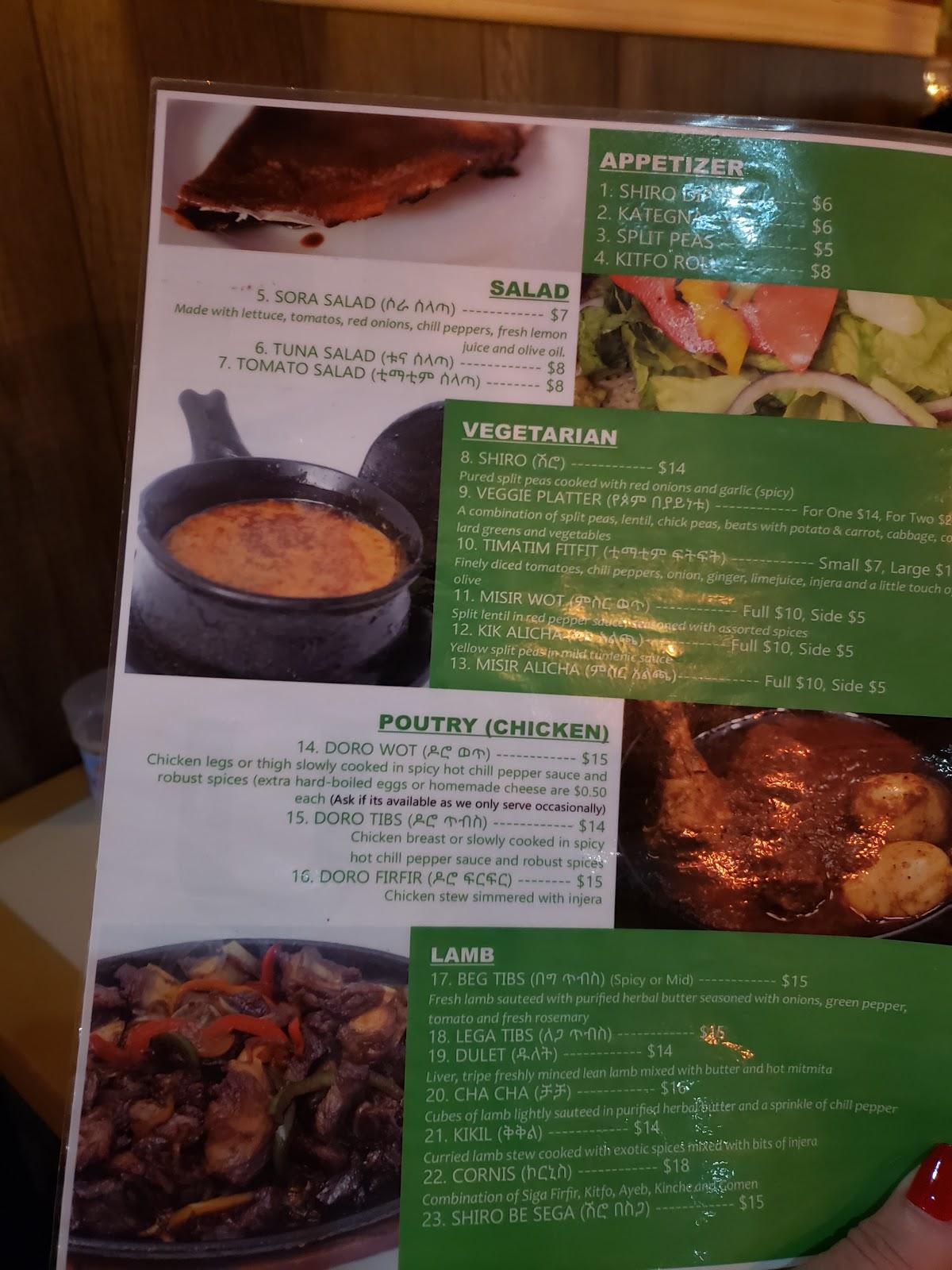 Menu at Sora Restaurant, Toronto