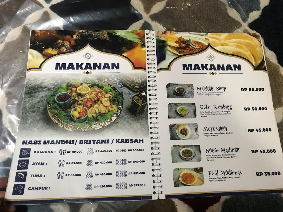 Menu at The FAZAA Authentic Arabic & Indonesian Food restaurant, Makassar