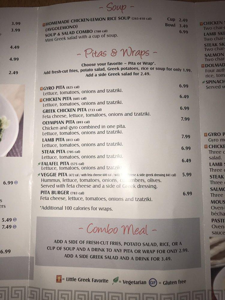 Menu at Little Greek Fresh Grill restaurant, New Port Richey, Little Rd