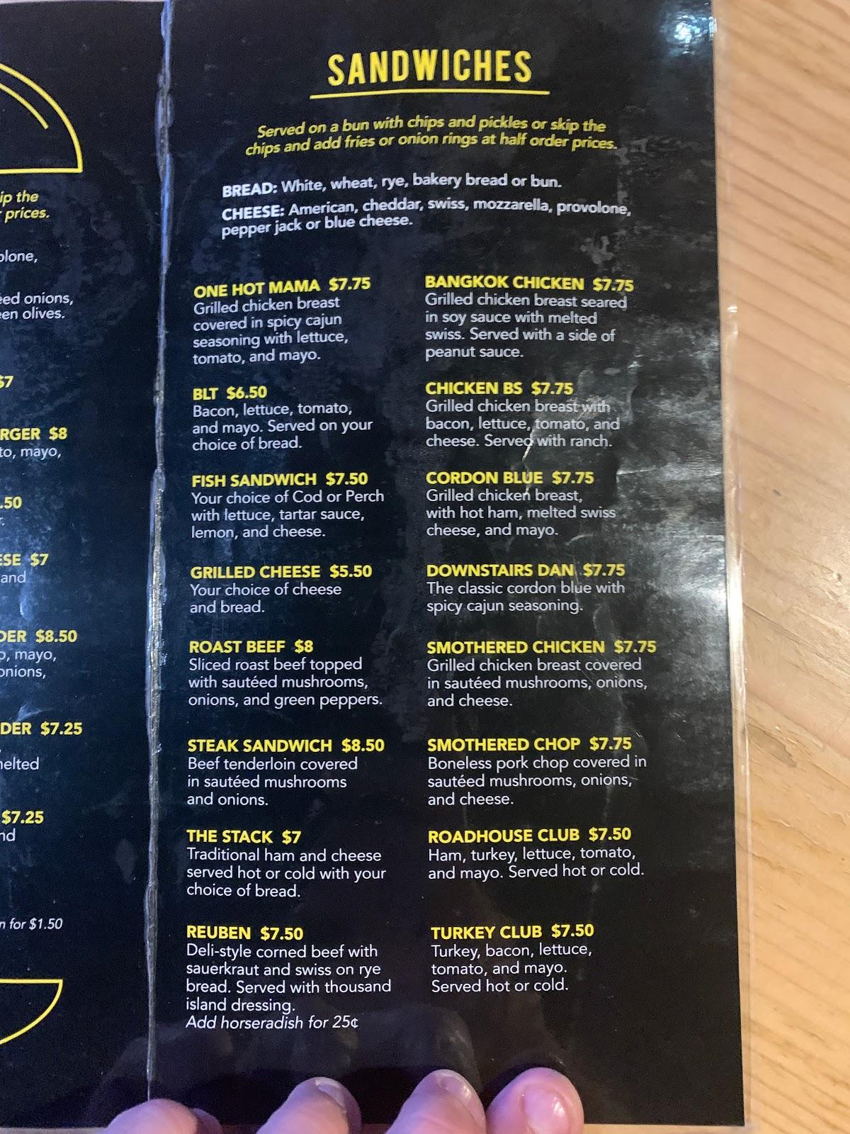 Menu at Mustang Shelly's Roadhouse pub & bar, New Berlin
