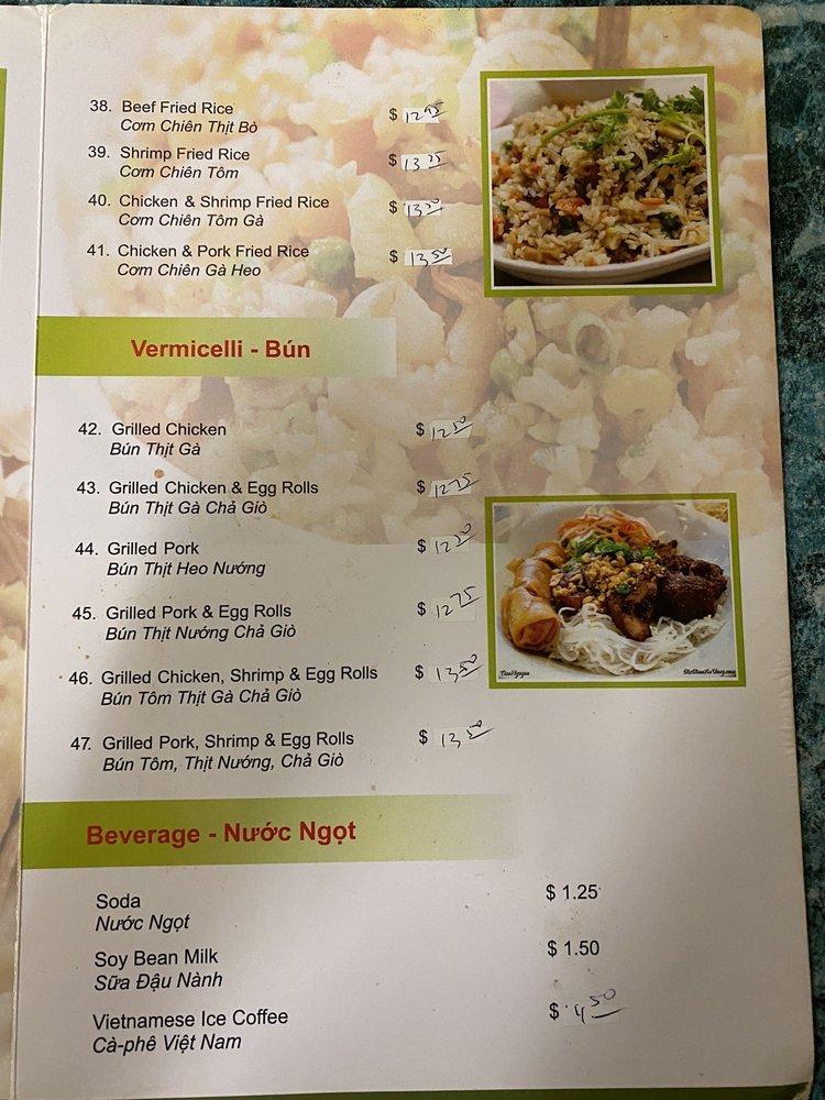 Menu at Pho Ly restaurant, Bellingham, 4151 Meridian St # 113