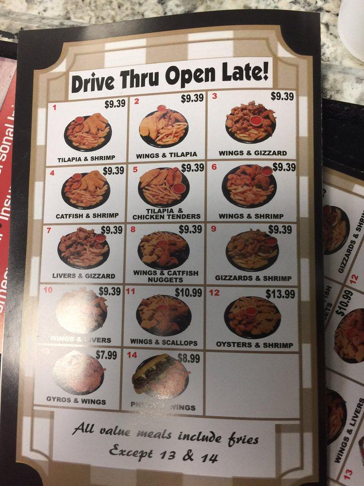 Menu at Snapper restaurant, Orlando