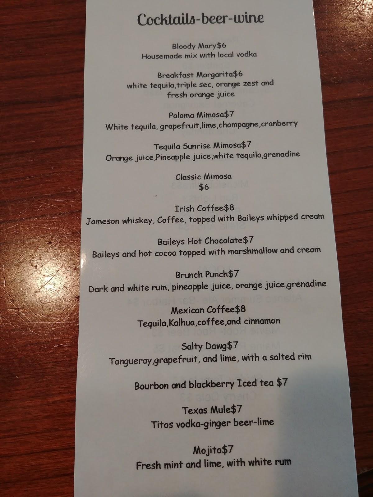 Menu at Three Sisters Family Restaurant, Biddeford