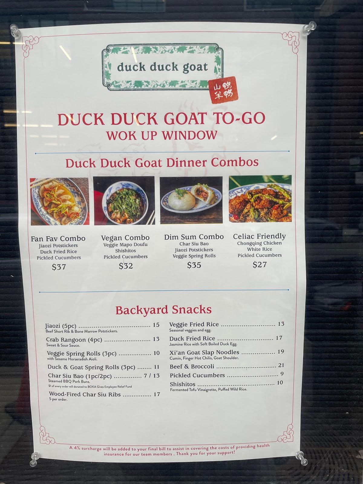 Menu at Baobing Bar, Chicago