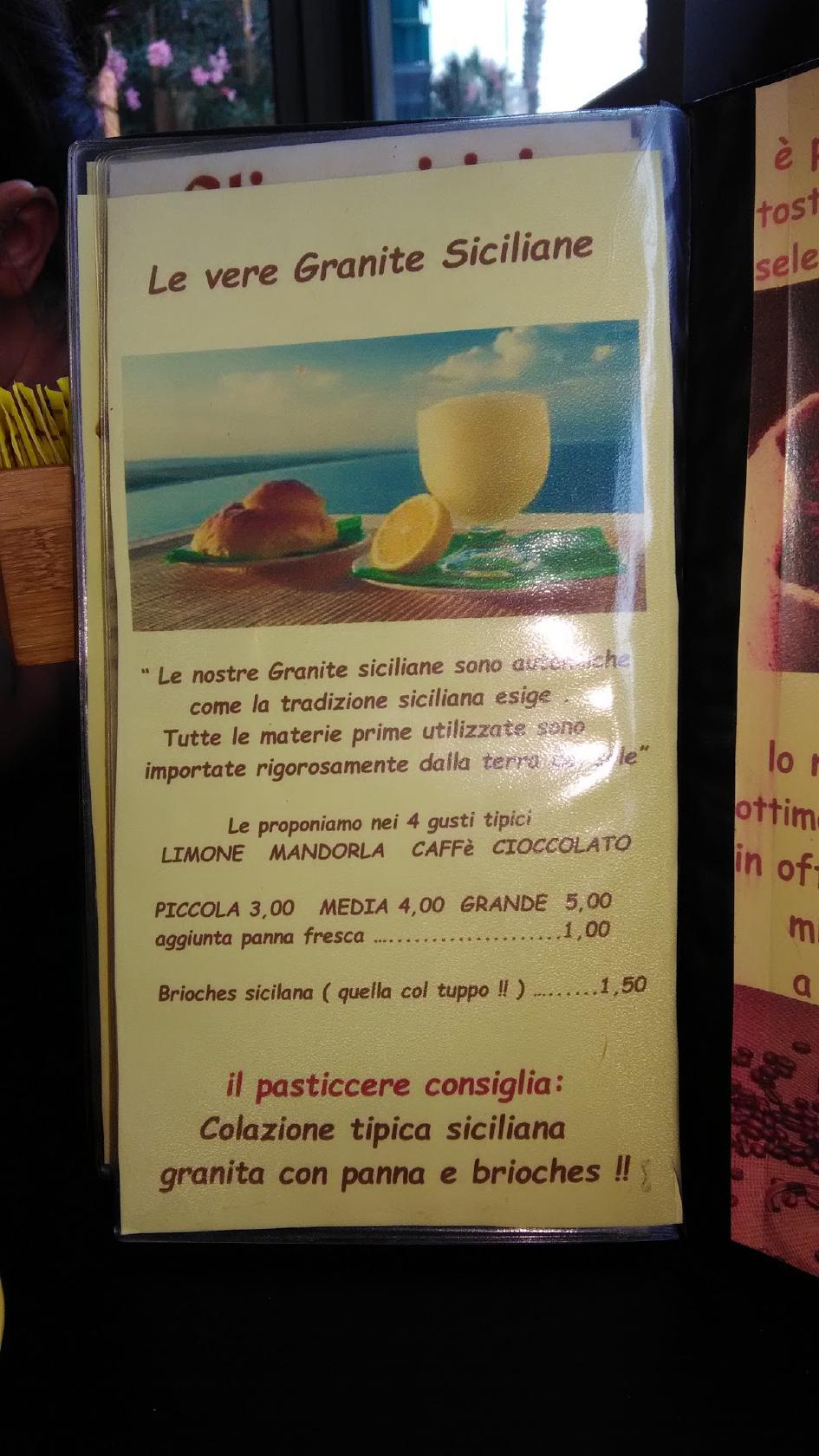 Menu da Pasticceria Fili, Borghetto Santo Spirito