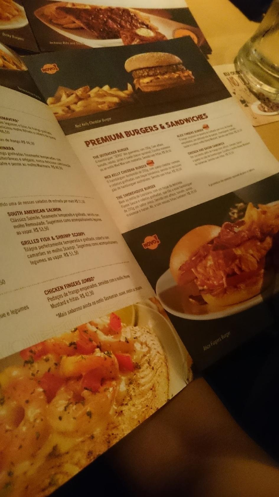 Menu em Outback Steakhouse, Londrina, Rodovia Celso Garcia Cid