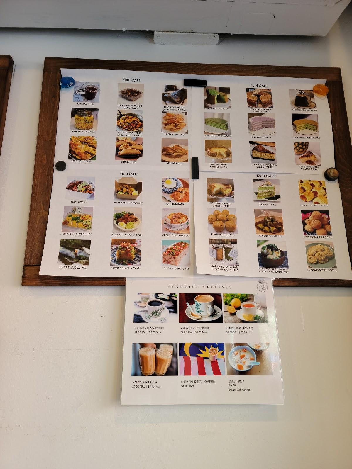 Menu at Kuih Cafe, New York City