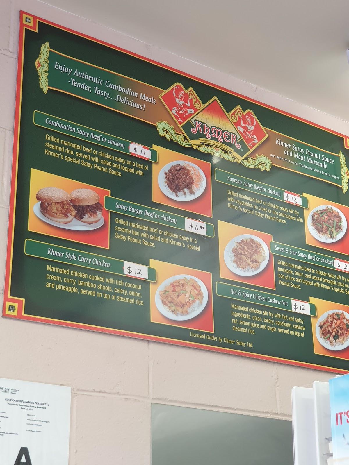 Menu at Maori Hill Takeaways fast food, Dunedin