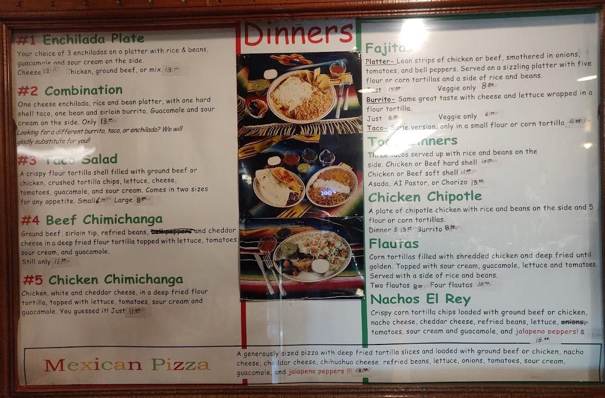 Menu at Tacos El Rey restaurant, Kenosha, Birch Rd