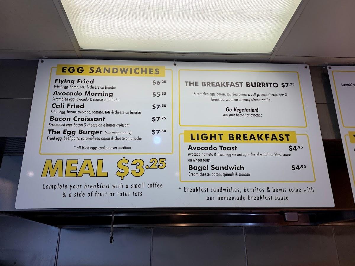 Menu at The Flying Yolk restaurant, Simi Valley