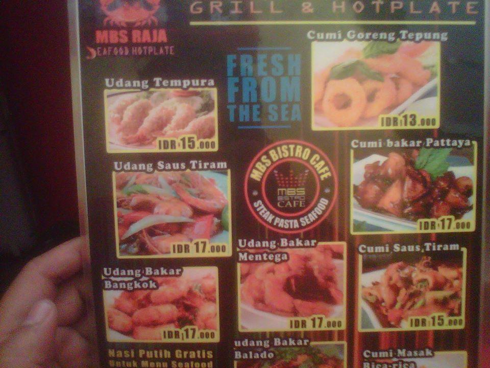Menu at mbs bistro cafe, Semarang