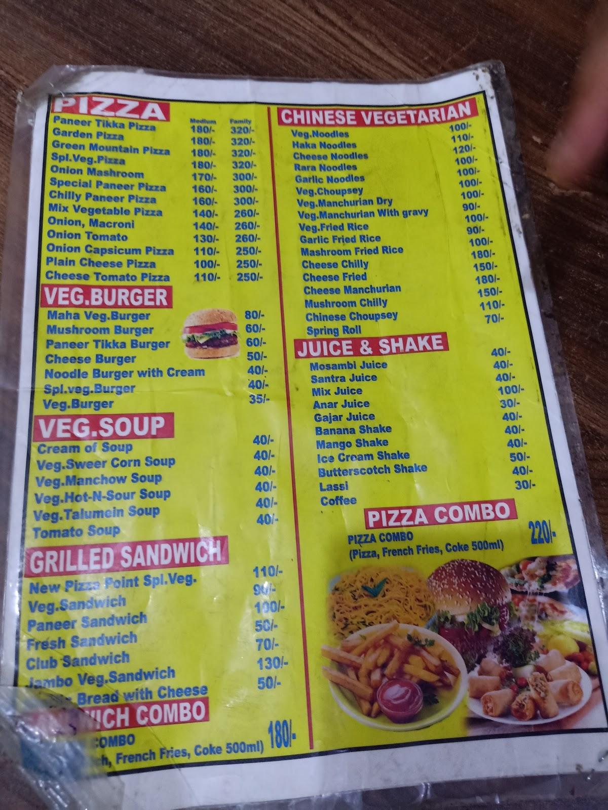Menu at New Pizza Point, Anandpur Sahib