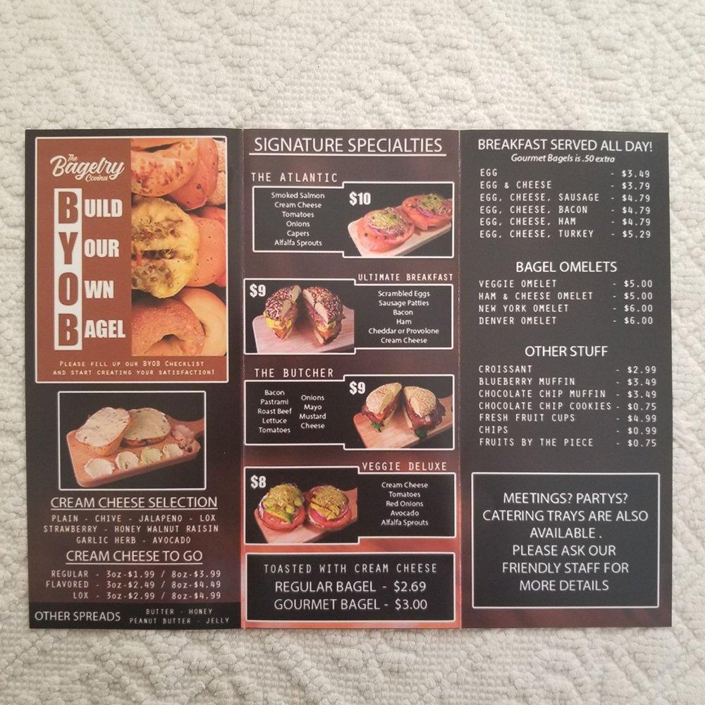 Menu at The Bagelry restaurant, Covina