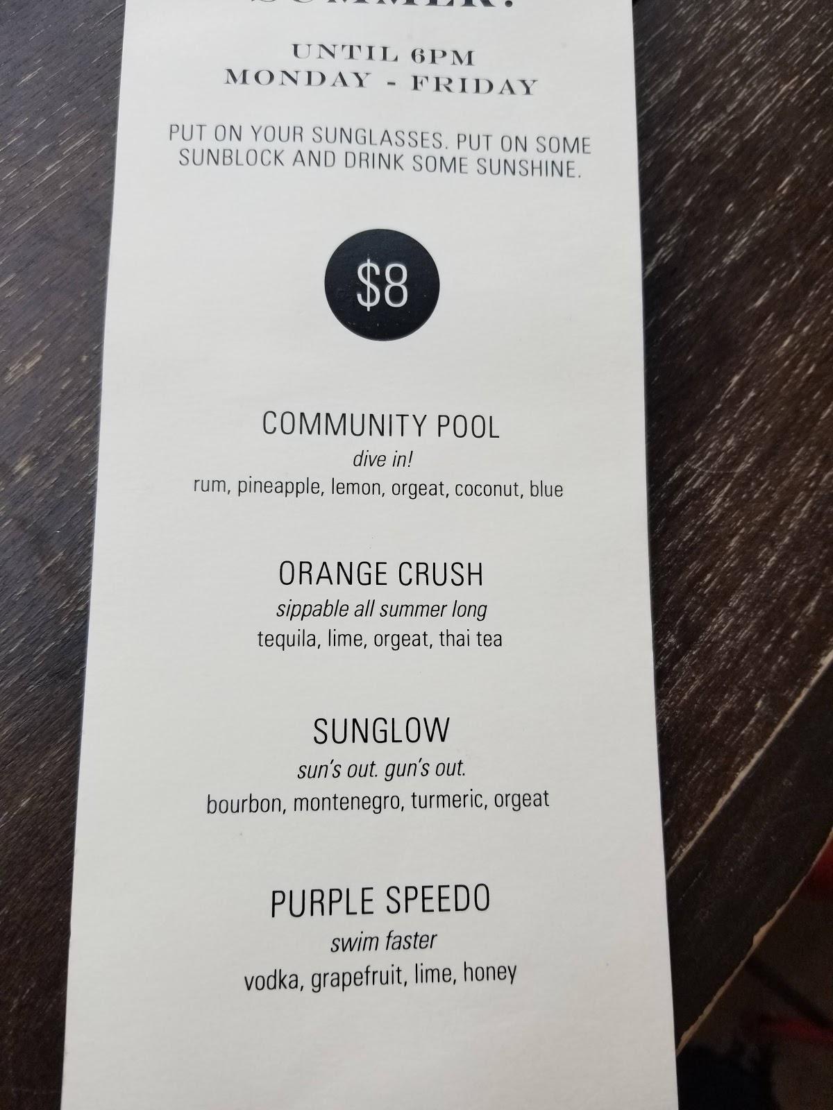 Menu at The Portland Hunt & Alpine Club, Portland