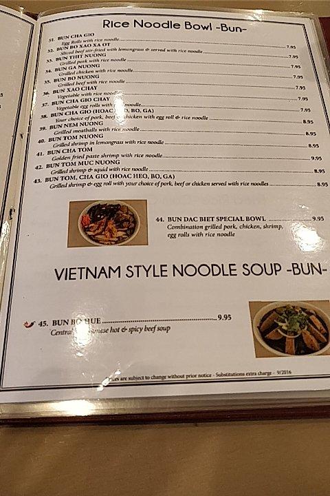 Menu at Saigon Basil restaurant, Northglenn